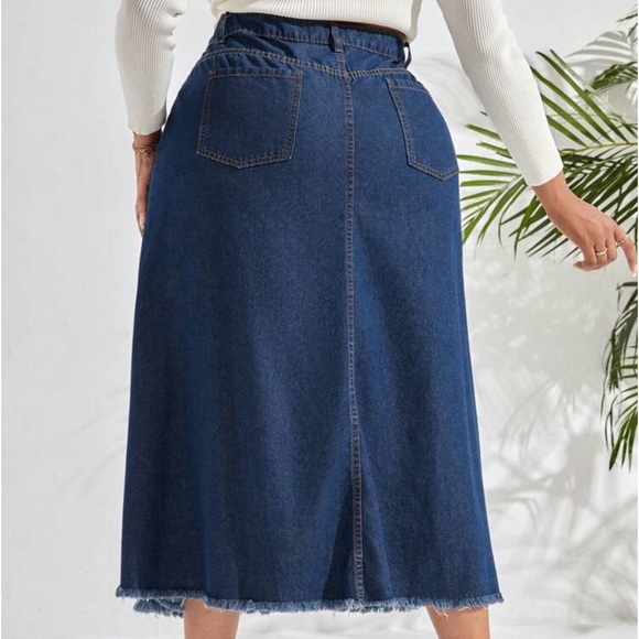 Skirts | Two Tone Denim Conservative Skirt | Poshmark